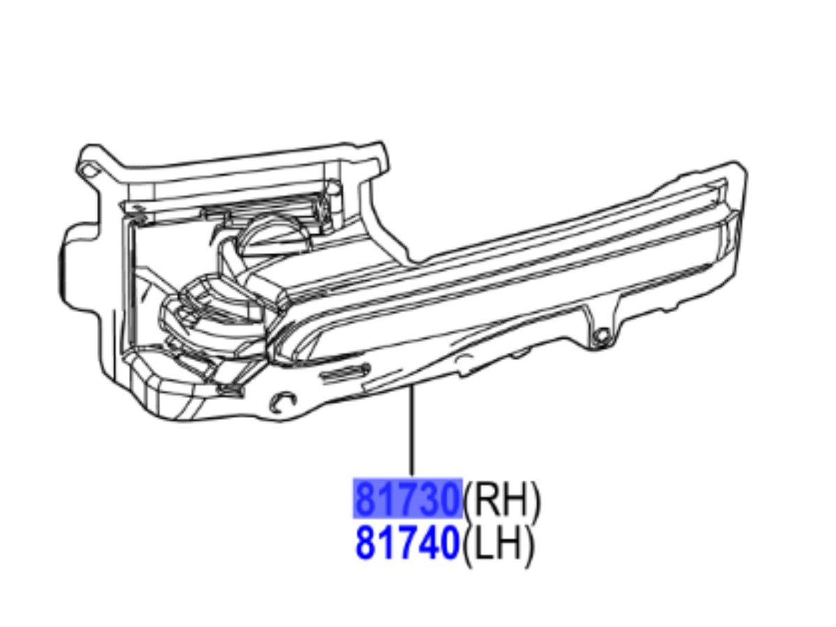 TOYOTA Bz4x Corolla Cross Kierunkowskaz lusterka prawy 81730-28020 OE ...