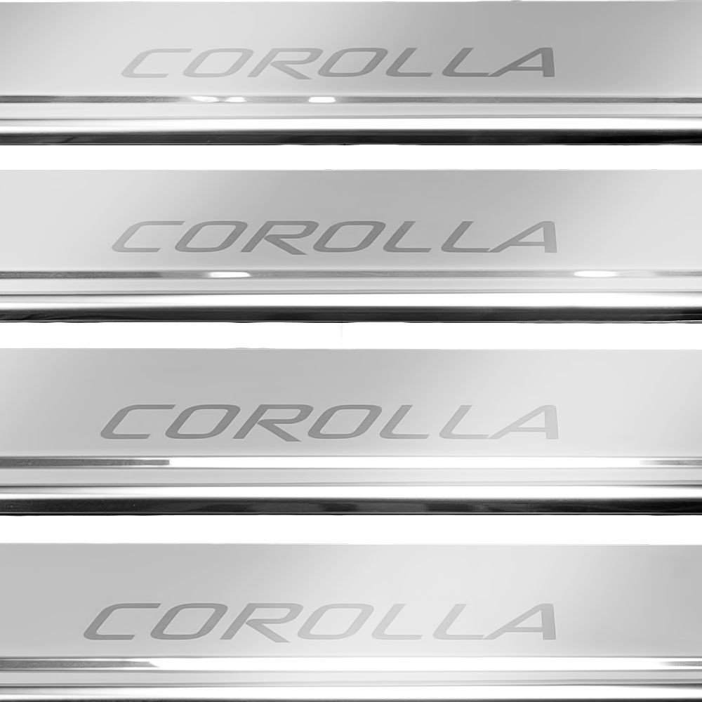 TOYOTA COROLLA E16 Listwy progowe, wykończenie połysk ze stali ...