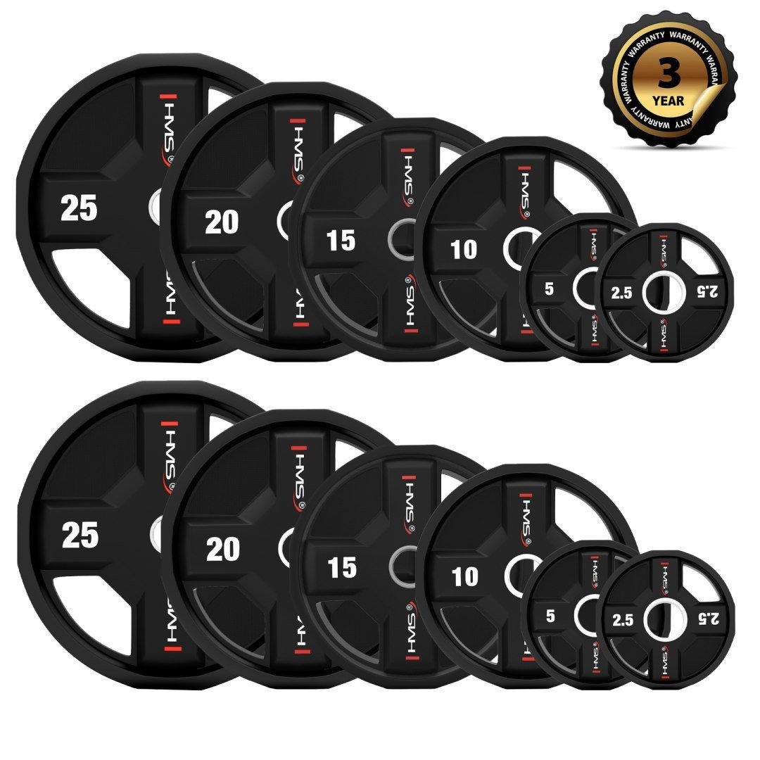 Tpc Set Zestaw Talerzy Olimpijskich Poliuretanowych 2 X 2.5 - 25 Kg Cpu (155 Kg) Hms Hms - HMS ...