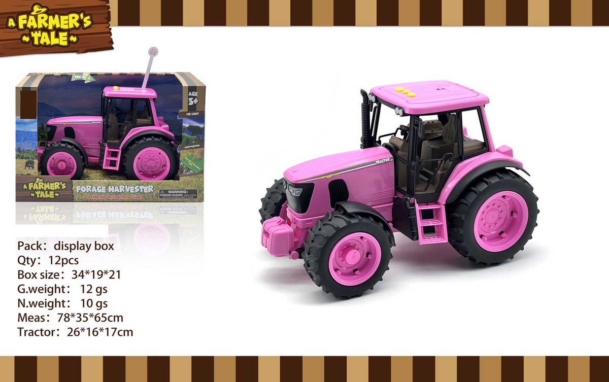 TRAKTOR Z FUNKCJĄ ŚWIATEŁ I DŹWIĘKU RÓŻOWY - Inna marka | Sklep EMPIK.COM