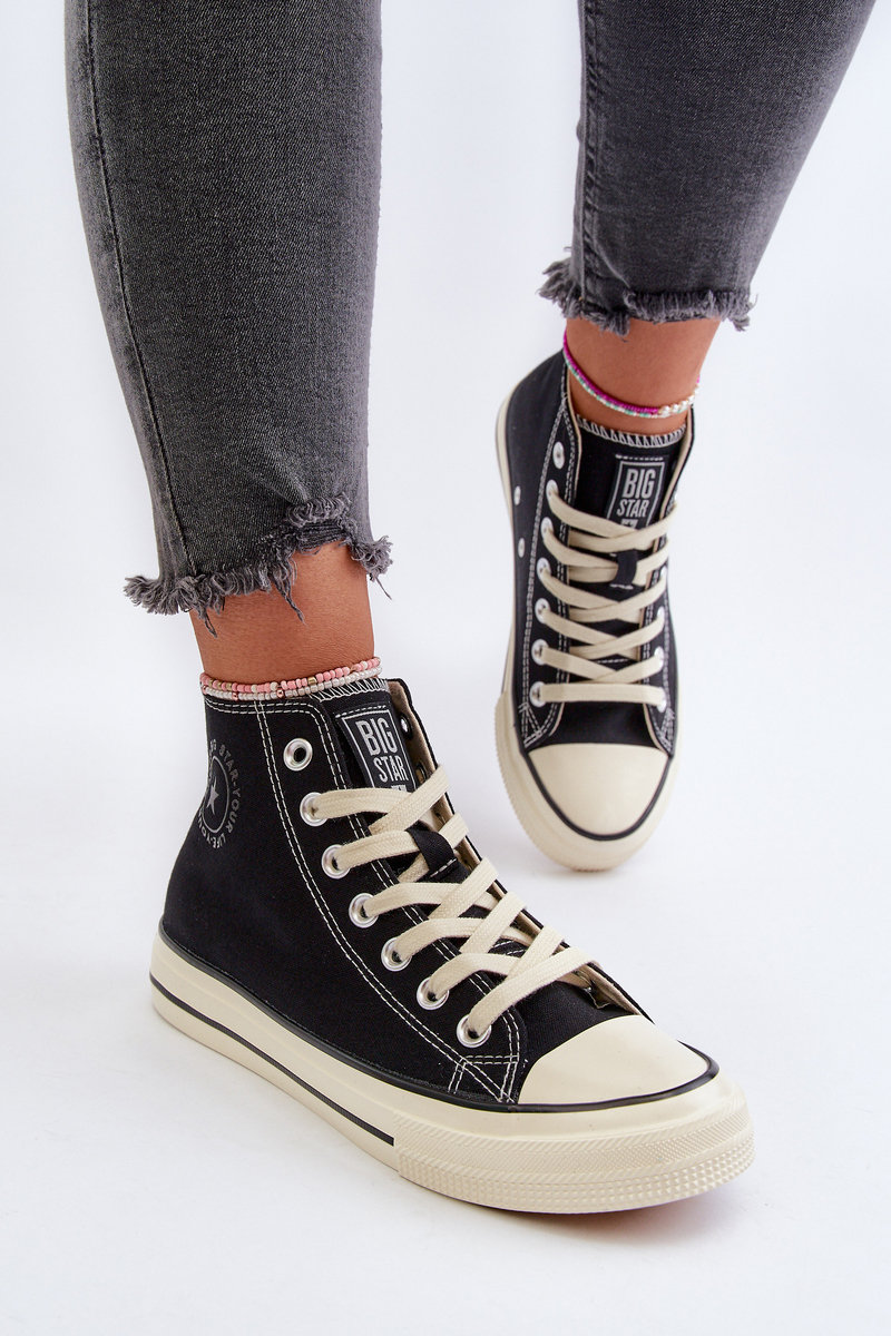 Trampki Damskie Wysokie Big Star NN274283 Czarne-39 - Big Star | Sport ...