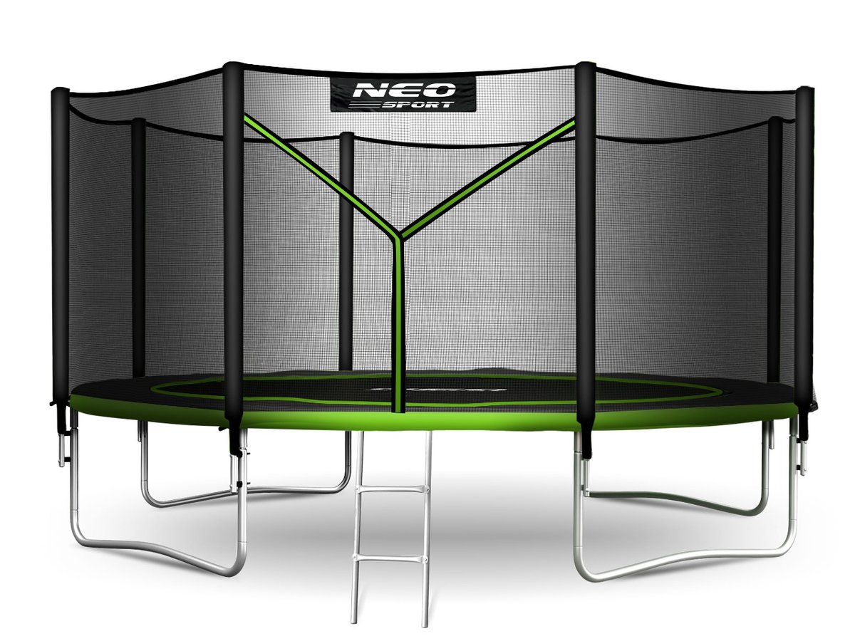 Trampolina ogrodowa dla dzieci 404cm 13ft + drabinka Neosport - Neo ...