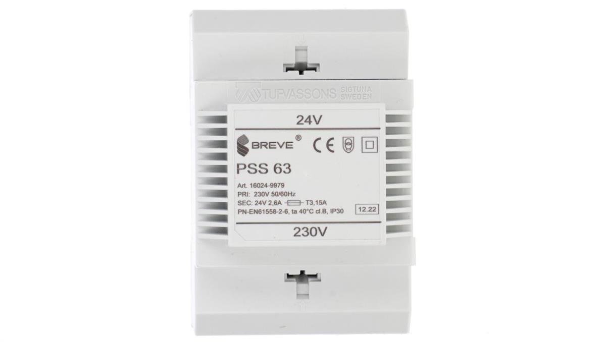 Transformator 1-fazowy moduĺ‚owy bezpieczeĺ„stwa pss 63 230/ 24v 2,6a ...