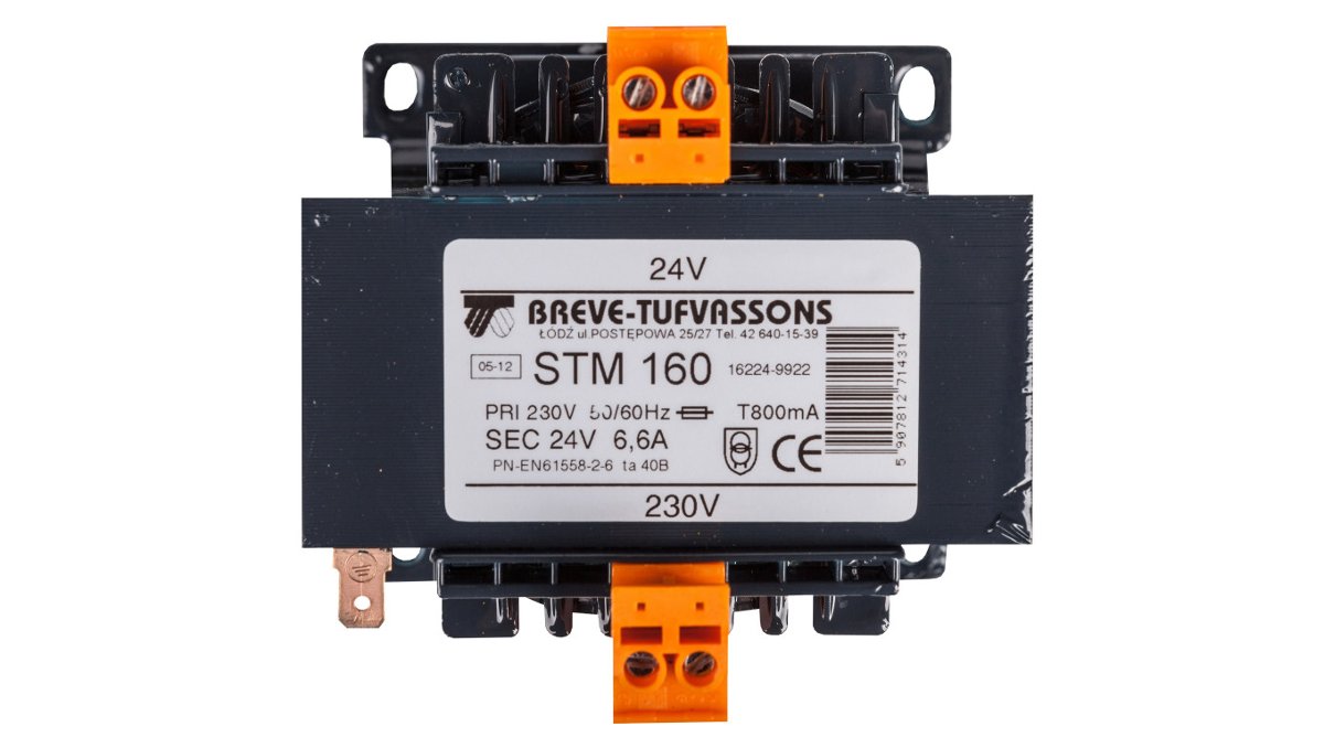 Transformator 1-fazowy STM 160VA 230/24V 16224-9922 - BREVE | Sklep ...