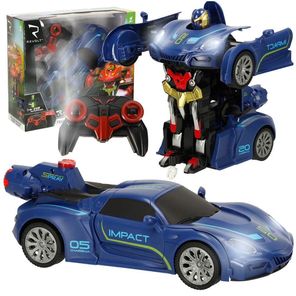 Transformer Revolt TRANSFORMING ROBOT RACER niebie - ikonka | Sklep EMPIK.COM