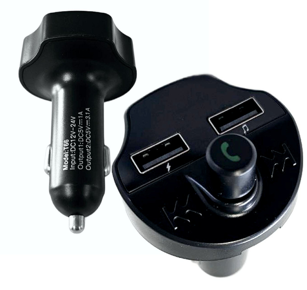 Transmiter Modulator Samochodowy Ładowarka USB Fm Mp3 Audio 12V King ...