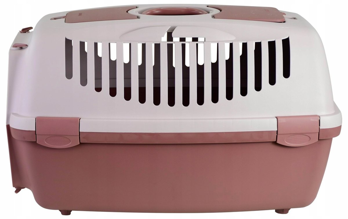 Transporter Gulliver 3 z plastikowymi drzwiczkami, 61 x 40 x 38 cm, różowy/ - Stefanplast ...