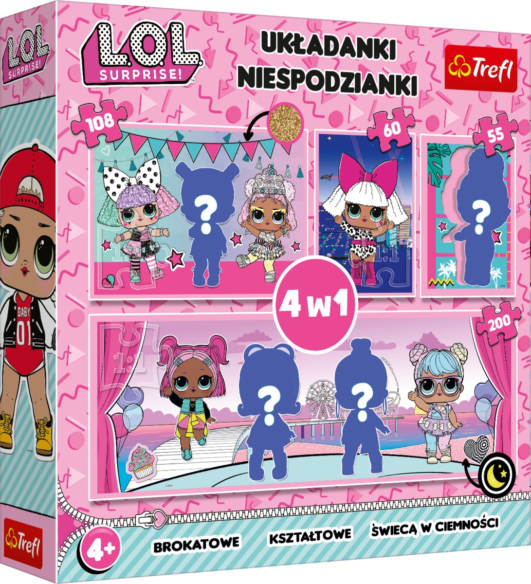Trefl, Puzzle 4w1 LOL, 55/60/108/200 el. - Trefl | Sklep EMPIK.COM