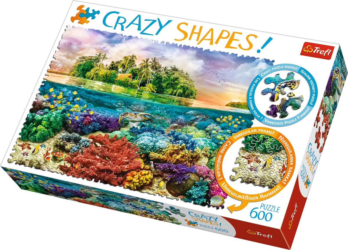 Trefl, puzzle, Crazy Shapes, Tropikalna wyspa, 600 el. - Trefl | Sklep ...