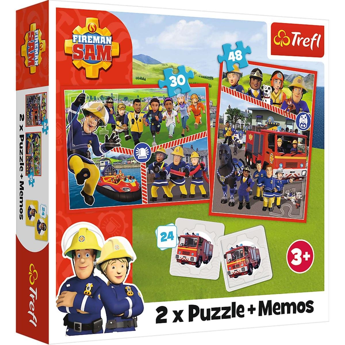 Trefl, puzzle, + Memos - Drużyna Strażaka Sama, 30/48 el. - Trefl ...