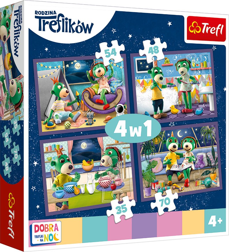Trefl, puzzle, Wieczorne rytuały Treflików, 35/48/54/70 el. - Trefl ...