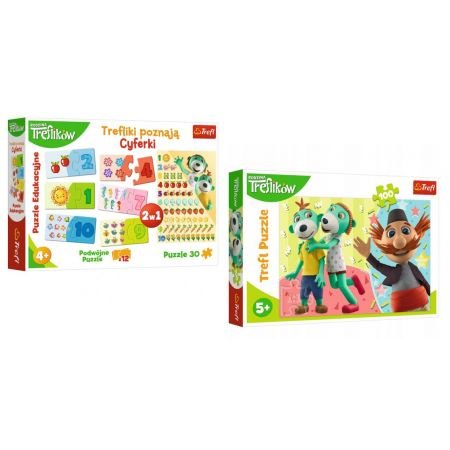 Trefl, puzzle, zestaw gier Trefliki Cyferki i puzzle, 100 el. - Trefl ...