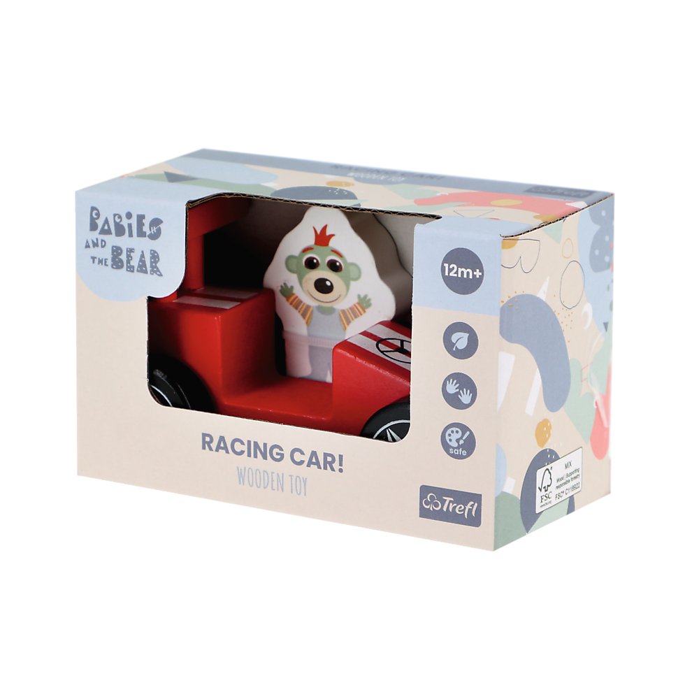 Trefl, Zabawka drewniana, Racing Car Red, 61693 - Trefl | Sklep EMPIK.COM