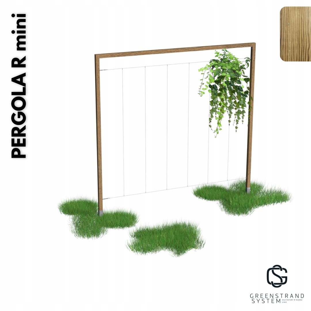 Trejaż drewniany z linami stalowymi R mini 180x219 | pergola ...