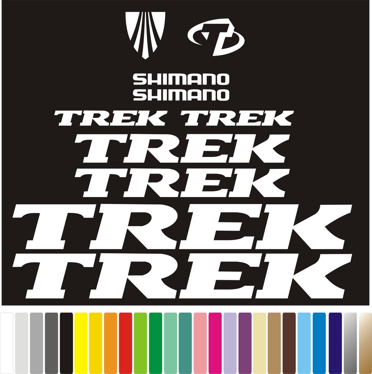 TREK SHIMANO zamiennik naklejki na rower zestaw 3-2B dostępne RÓŻNE ...
