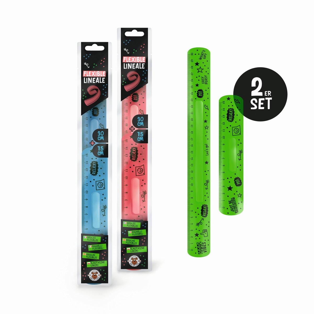 TRENDHAUS, Zestaw Linijek 15Cm/30Cm Mix Kolorów - TRENDHAUS | Sklep ...