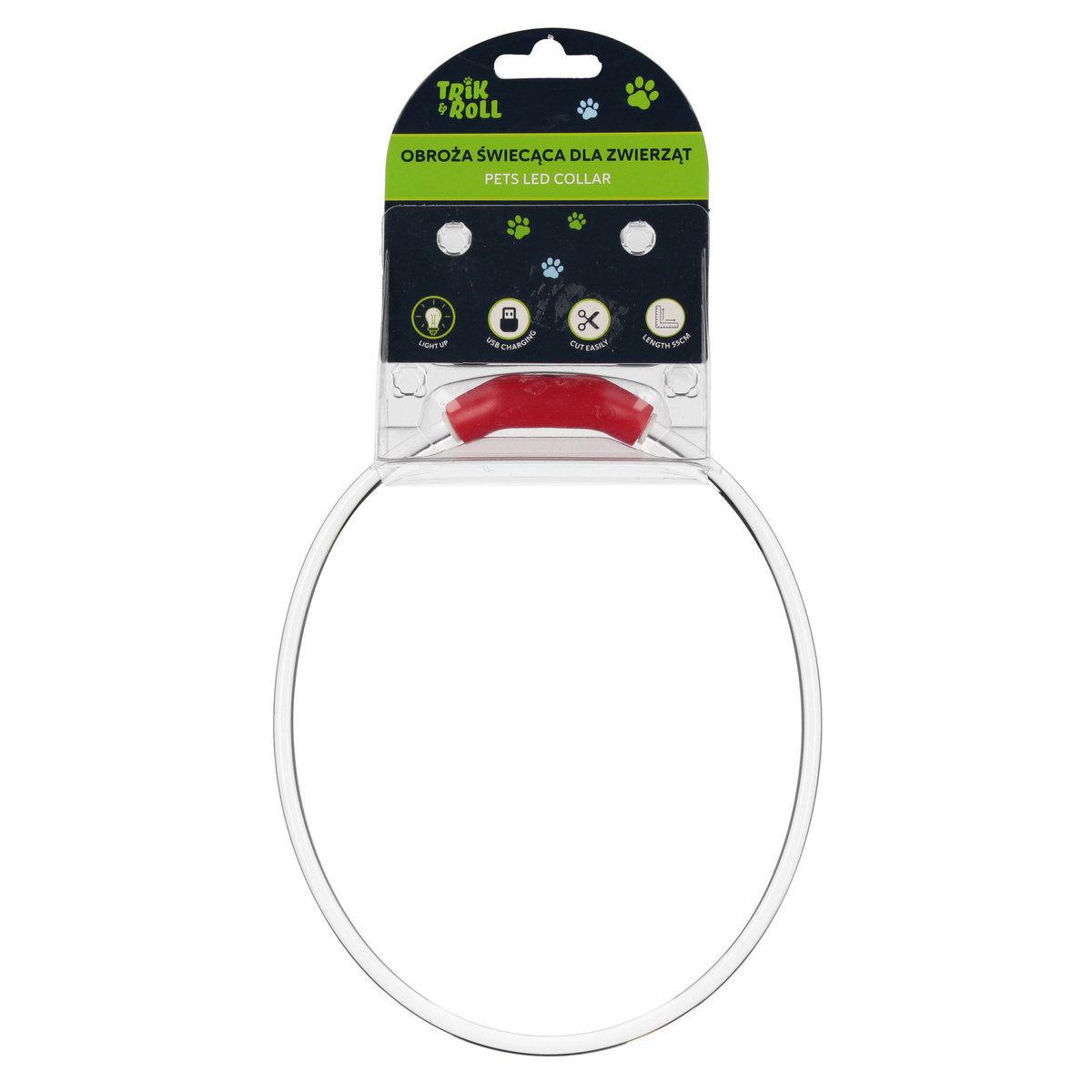 Trick&Roll, Obroża świecąca led usb 55 cm - Trik&Roll | Sklep EMPIK.COM