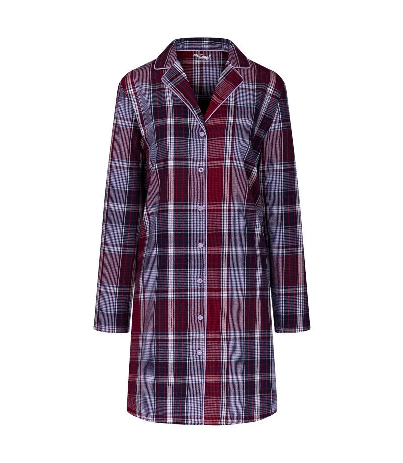 Triumph koszula nocna rozpinana z długim rękawem Boyfriend NDW X Checks ...