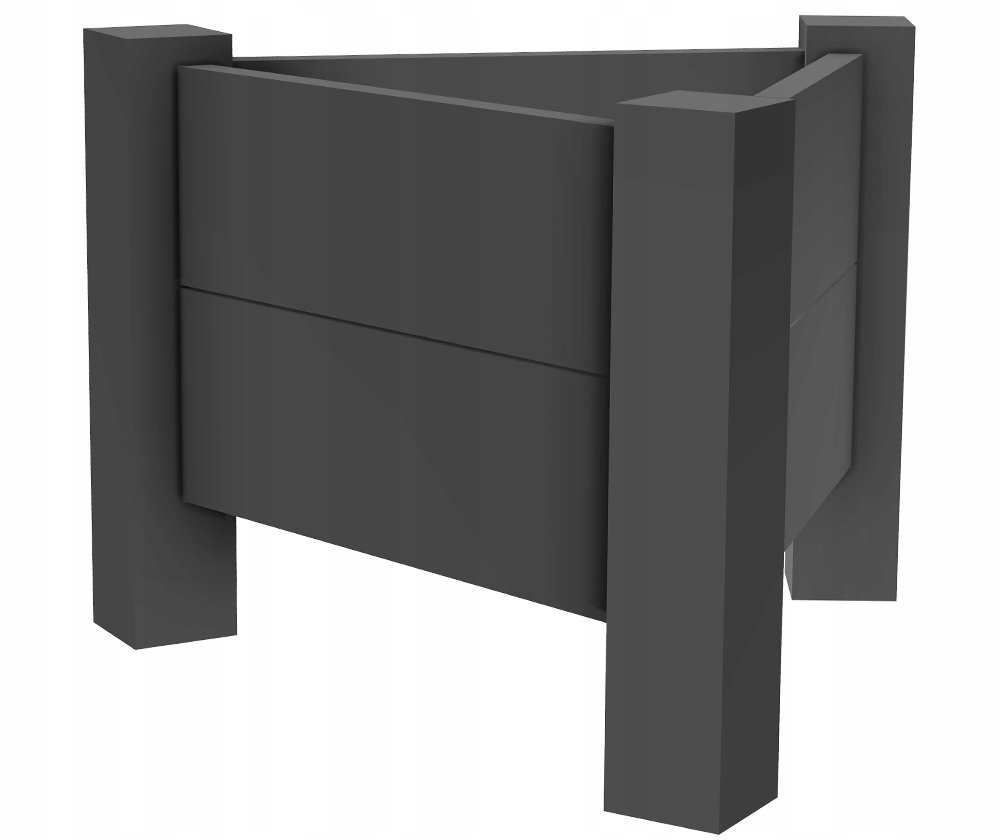 Trójkątna ,Stalowa Donica Ogrodowa Premium Z Kolekcji Zegger Modern ...