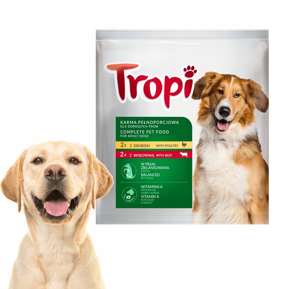 Tropi mokra karma dla psa mix smaków drób i wołowina 400g - Tropi ...