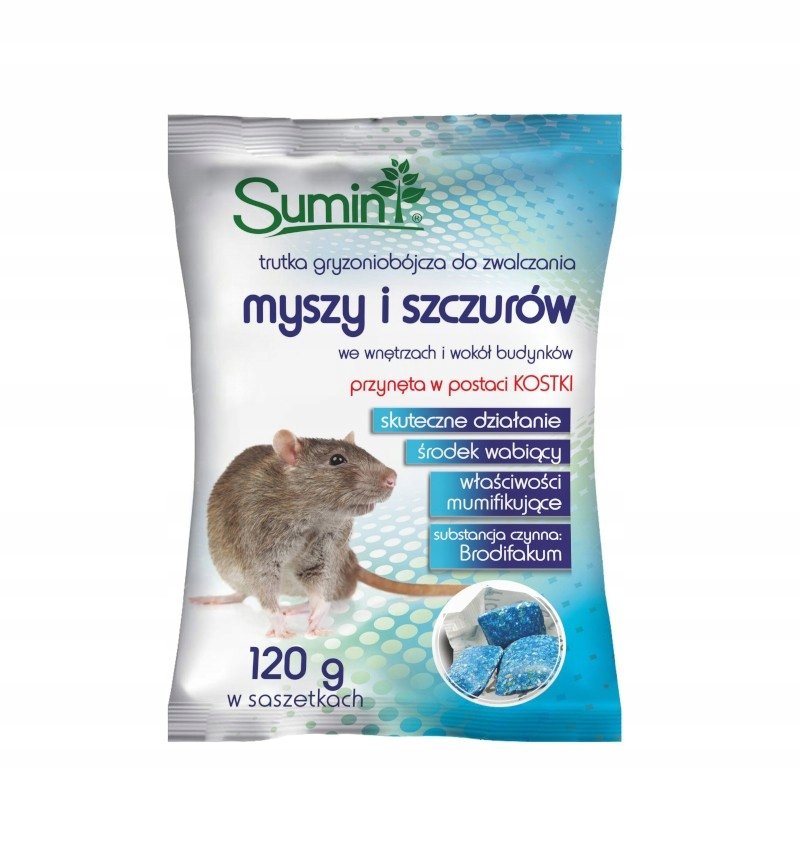 Trucizna, trutka przeciwko myszom Sumin truka 120g KOSTKA WOSKOWA ...