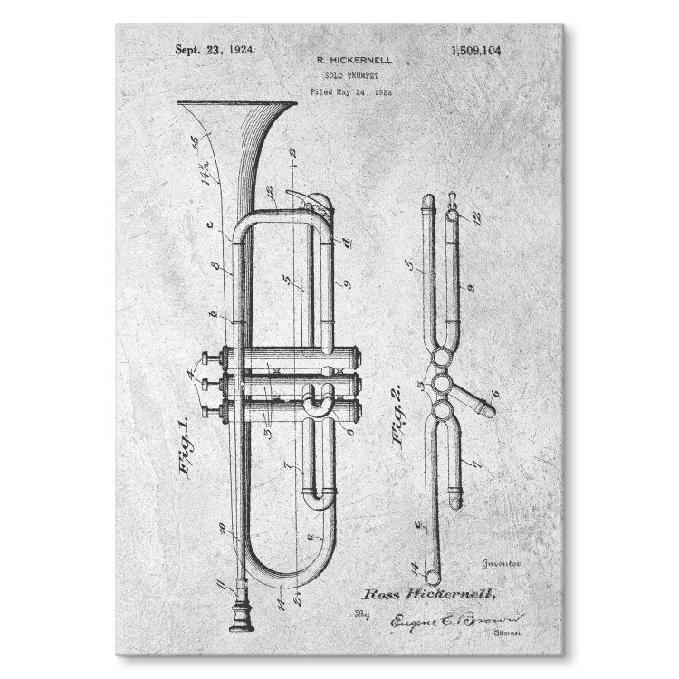 Trumpet Musician Stone Metalowy Plakat Blacha dekoracyjna Tabliczka ...