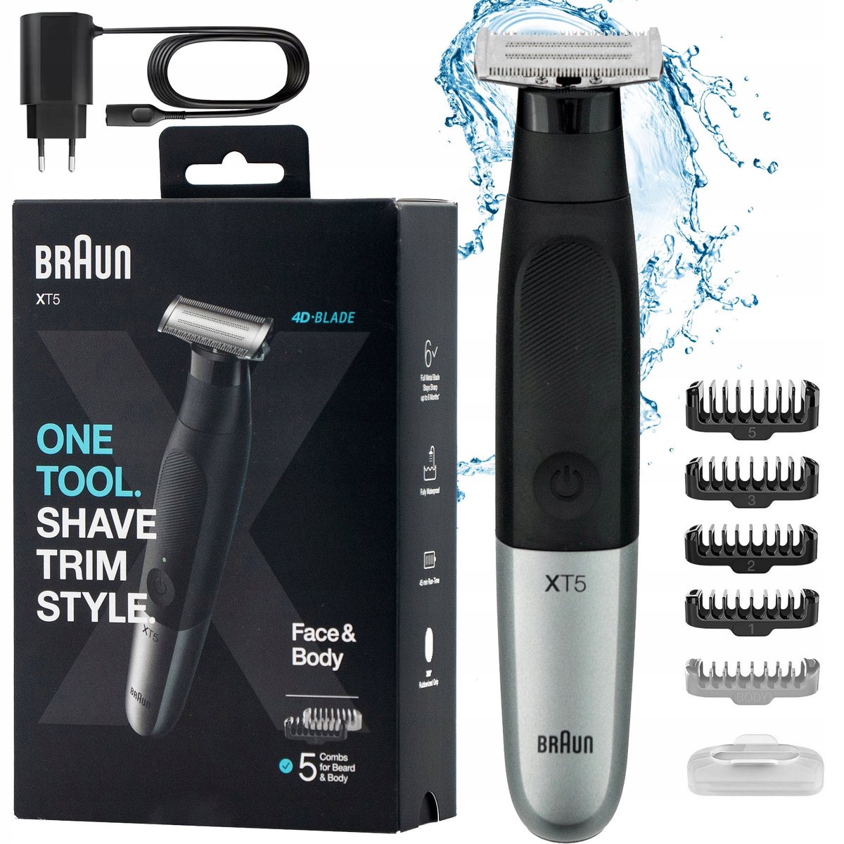 Trymer BRAUN XT5 XT5100 Golarka męska do ciała brody Wet&Dry - Braun ...