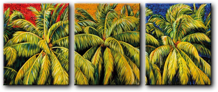 Tryptyk, 3 egzotyczne palmy. - PR00596 - PRINTORAMA | Sklep EMPIK.COM