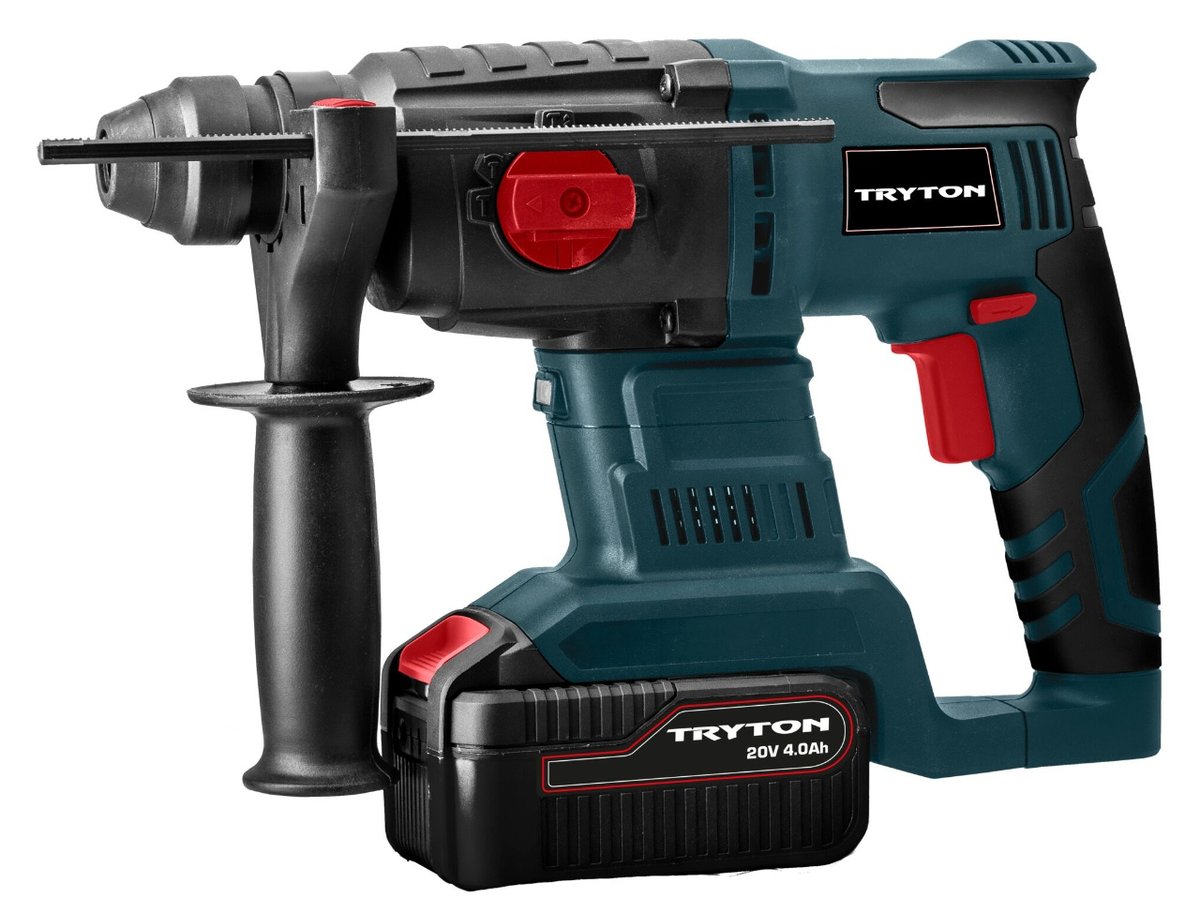 TRYTON, Młoto-Wiertarka 20V, Sds+, 4Funkcje, 2J, 2X4Ah Aku, TMM20 ...
