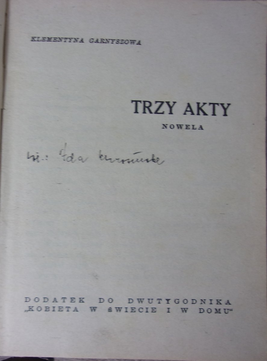 Trzy akty Nowela - W opisie | Książka w Empik