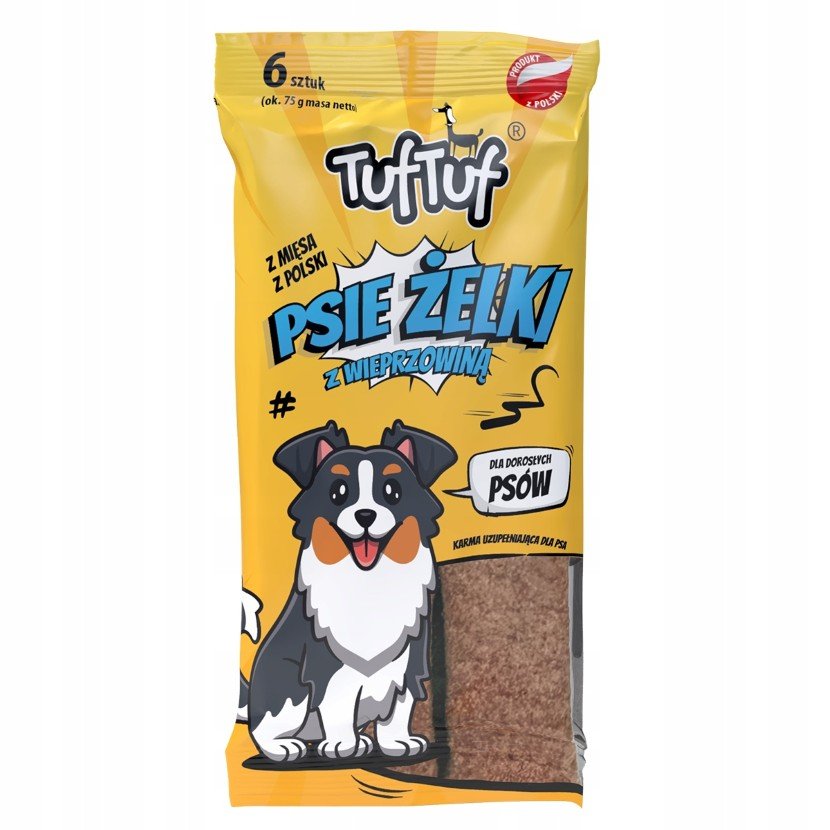 TUF TUF Psie Żelki - Paski z wieprzowiną 6szt - BULT | Sklep EMPIK.COM