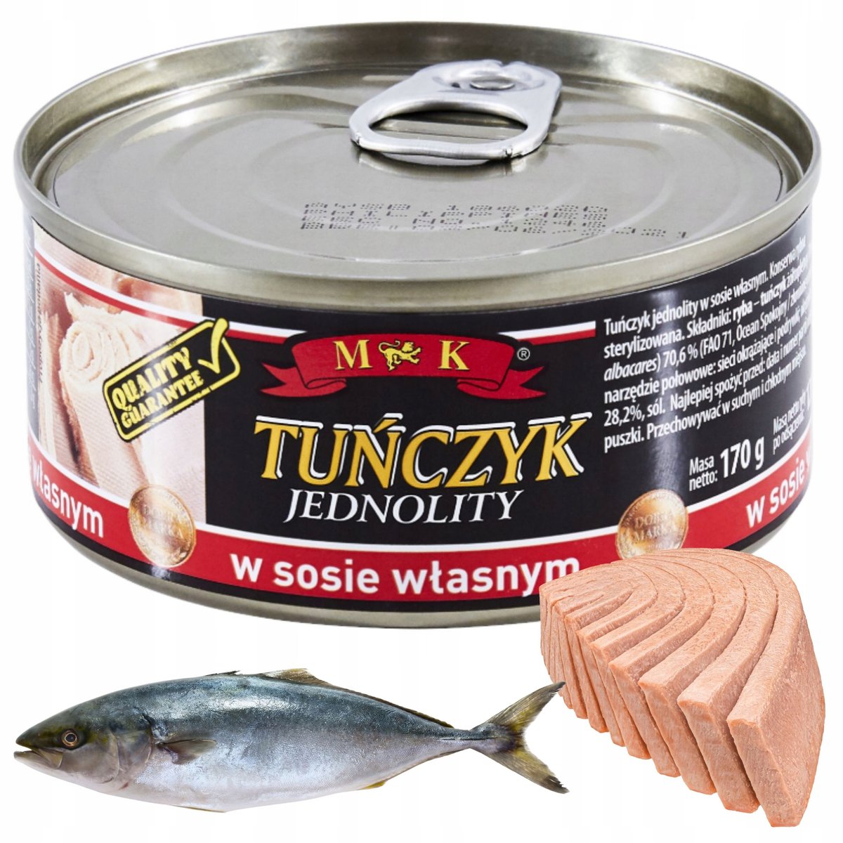Tuńczyk Jednolity w Sosie Własnym Konshurt 170g Wysoka Jakość Tuńczyka ...