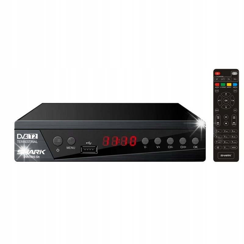 TUNER DEKODER DVBT2 TV NAZIEMNEJ DVB-T2 HEVC H.265 HDMI USB PVR EPG PILOT - Inny producent ...