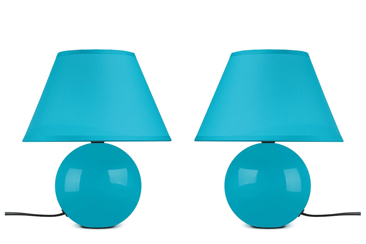 Turkusowa klasyczna lampa stołowa 2szt. HULAR Konsimo - Konsimo | Sklep ...
