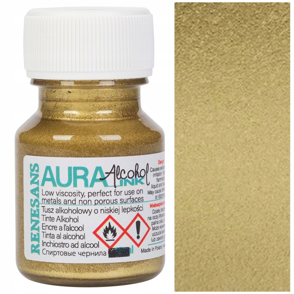 Tusz alkoholowy AURA INK Renesans do szkła metalu ceramiki 30ml 180 ZŁO ...