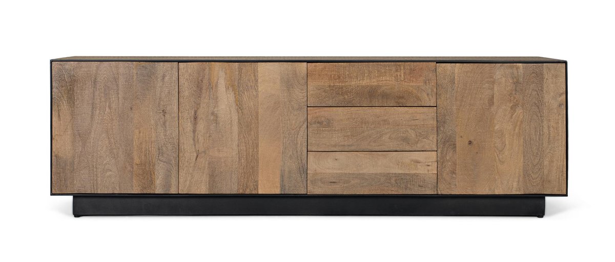 TV stand made of natural mango wood, 180 cm - giner and colomer | Sklep ...