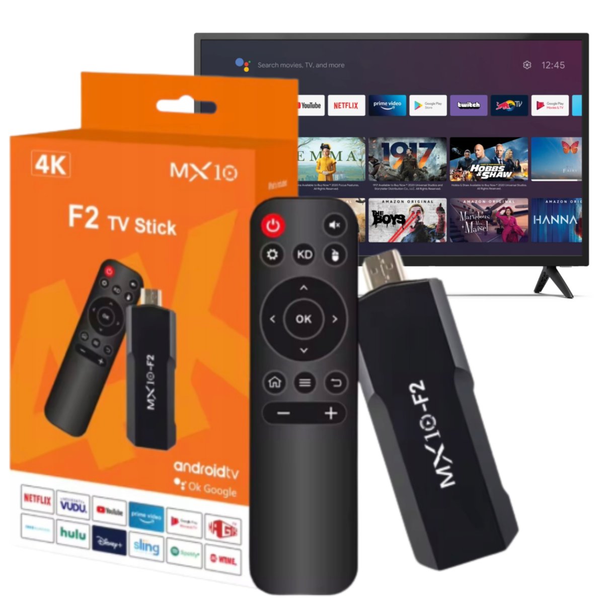 TV STICK ODTWARZACZ MULTIMEDIALNY ANDROID SMART TV 4K 1 GB 8 GB - XPart ...