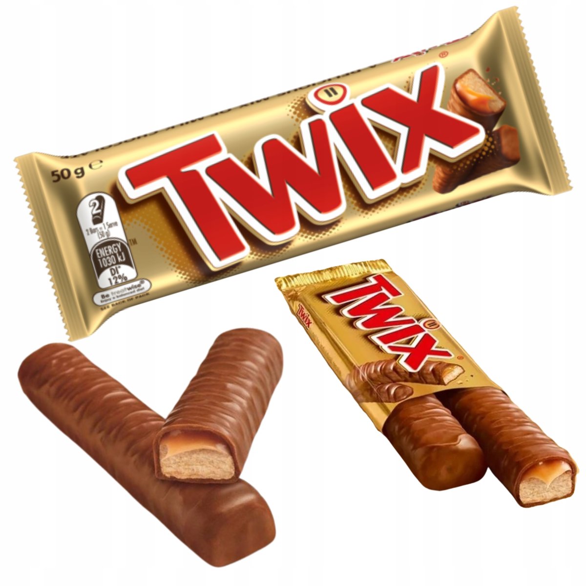 Twix Baton z Karmelem i Czekoladą Kruchy Przekąska Ciasteczka Nadzienie ...