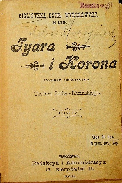 Tyara I Korona Tom IV 1900 r. - W opisie | Książka w Empik
