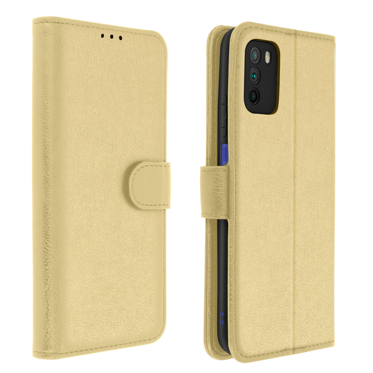 Tylna obudowa Xiaomi Poco M3 Full Function Wallet Złoty - Avizar ...