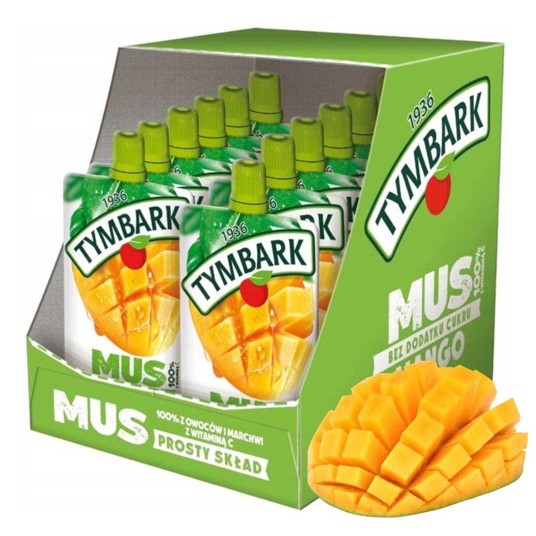 Tymbark Mus 100% mango jabłko banan 120 g x 12 sztuk - Tymbark | Sklep ...