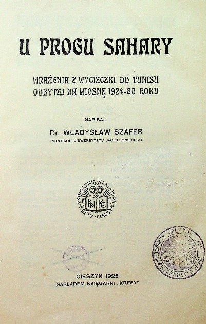 U progu Sahary 1925r - W opisie | Książka w Empik