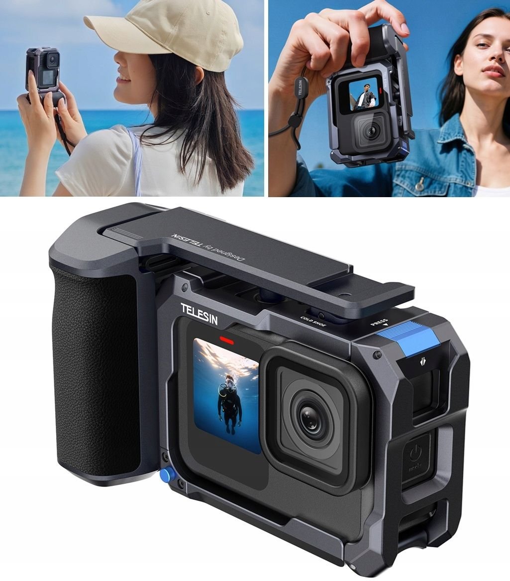 Uchwyt Grip Z Ramką Montażową Frame Mount Do Gopro Hero 13 12 11 10 9 ...