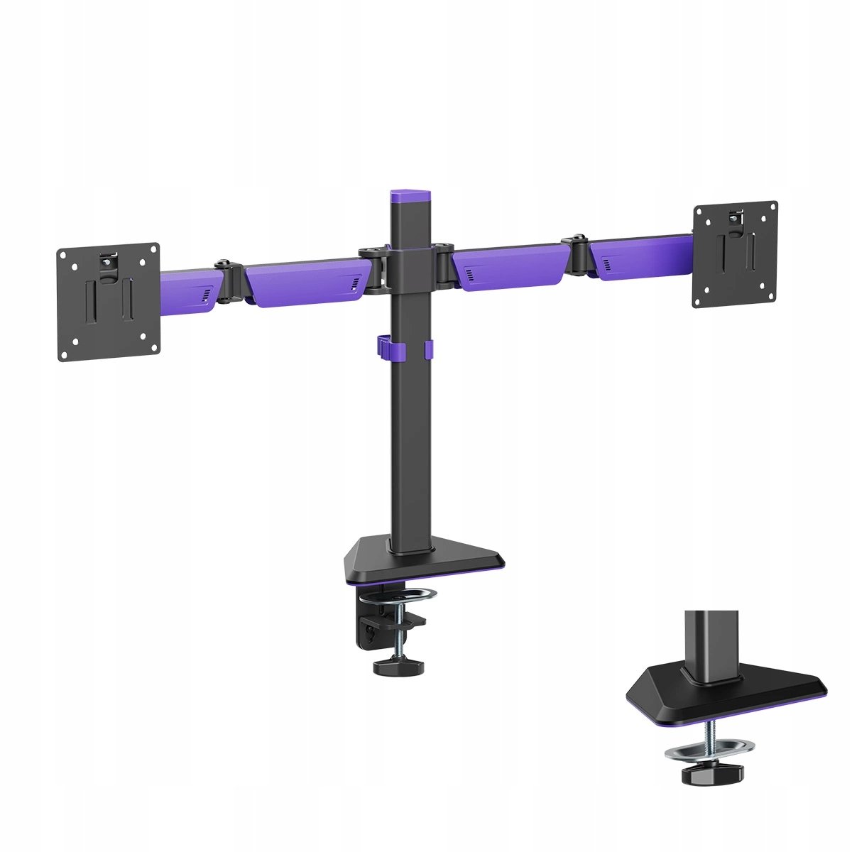Uchwyt na dwa Monitory Gamingowy 17-32 24kg Spacetronik VESA Regulacja ...