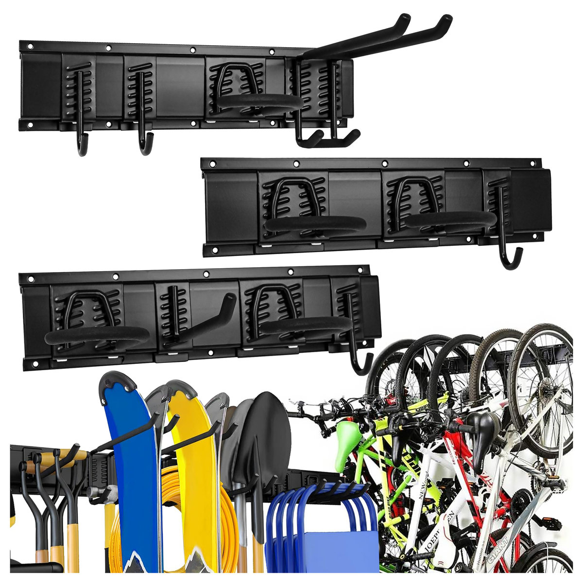 UCHWYT ROWEROWY NA ŚCIANĘ WIESZAK ŚCIENNY NA ROWER NARTY DO 350KG ...