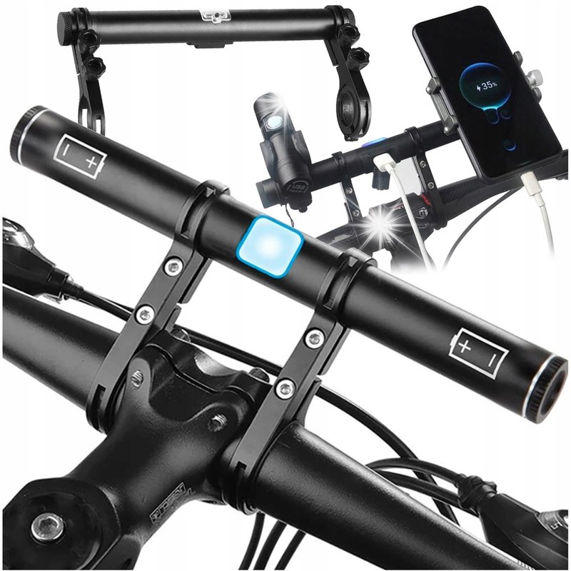 Uchwyt Rowerowy Z Powerbankiem Usb Przedłużenie Kierownicy Ładowarka ...