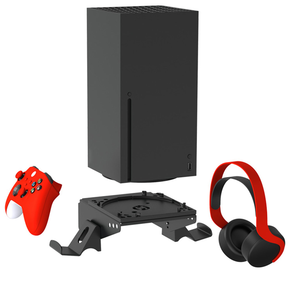 Uchwyt Ścienny do Konsoli Xbox Series X - Elegancki Organizer w Matowej ...