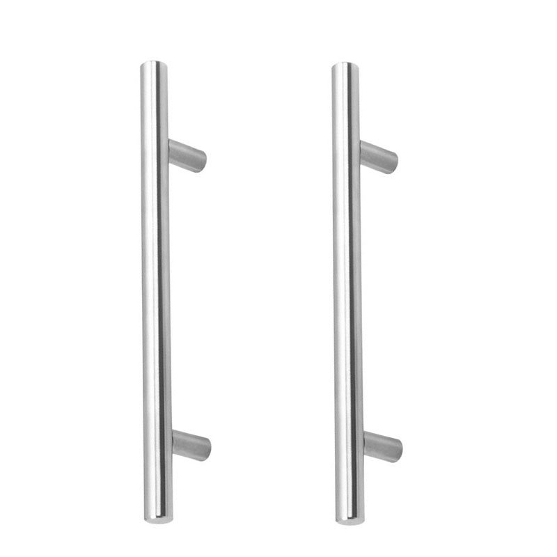 Uchwyty w kształcie litery T ze szczotkowanego srebra, 2 sztuki C - INF ...