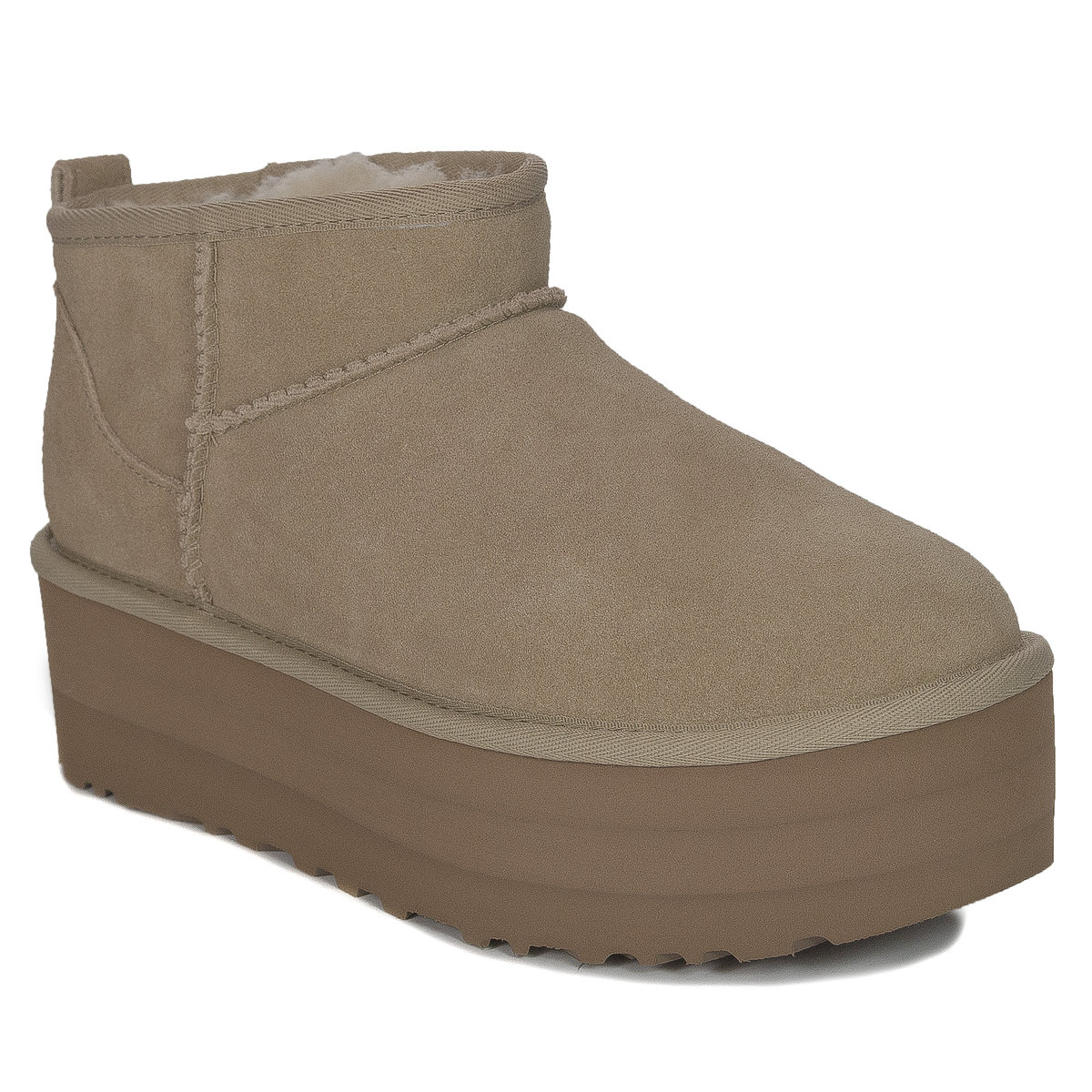 UGG Botki śniegowce damskie W Classic Ultra Mini Platform Sand-40 - UGG | Sport Sklep EMPIK.COM