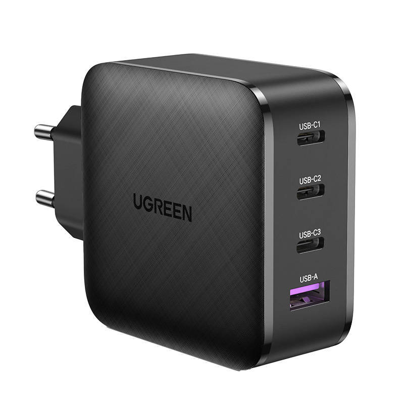 UGREEN 70774 Ładowarka sieciowa 65W CD224, 3x USB-C, 1x USB, Power Delivery 3.0, GaN, 65W ...
